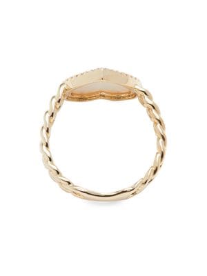 Effy 14K Yellow Gold, Mother Of Pearl & Diamond Heart Ring – The Frum Shopper