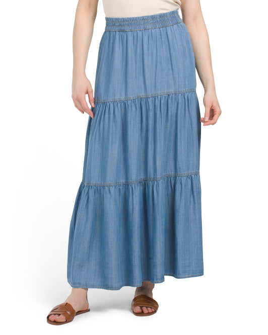 SIGRID OLSEN Tencel Tiered Skirt – thefrumshopper