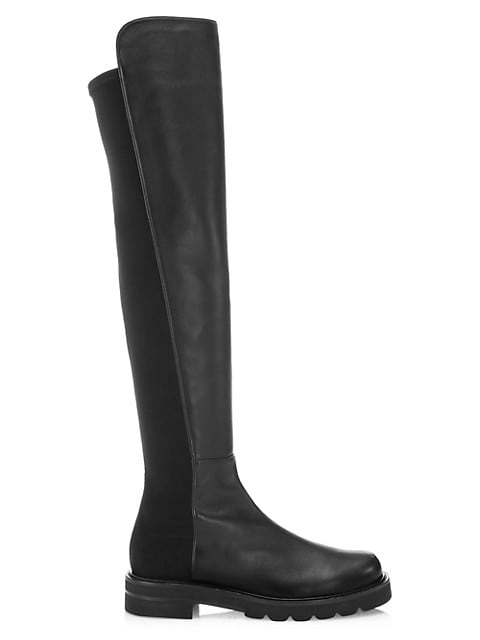 Stuart Weitzman Lift Over-The-Knee Leather Combat Boots – thefrumshopper