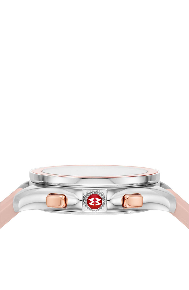MICHELE Cape Chronograph Desert Rose Silicone Watch, 38mm – The Frum ...