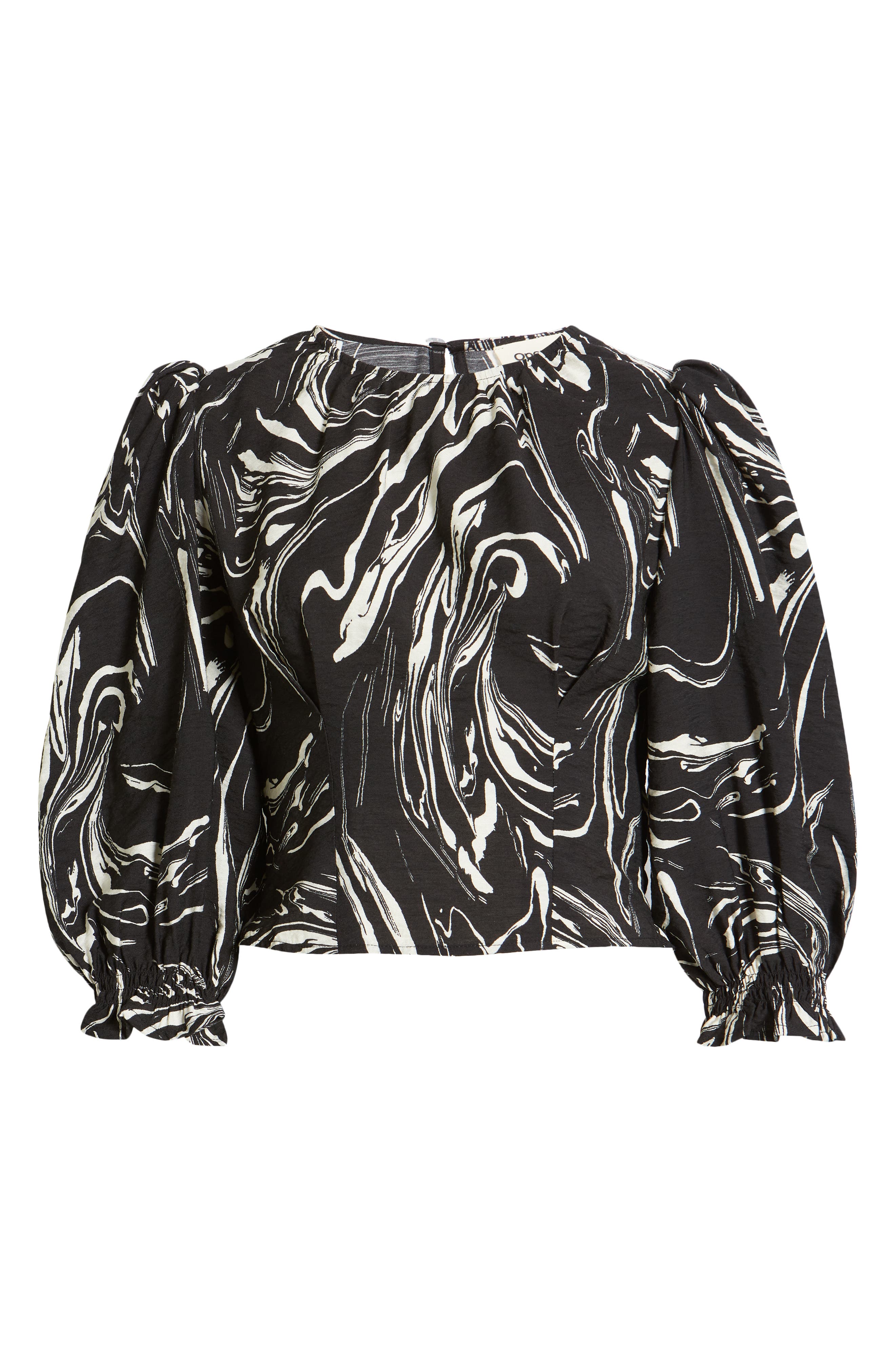 OPEN EDIT Balloon Sleeve Smocked Crop Top – thefrumshopper