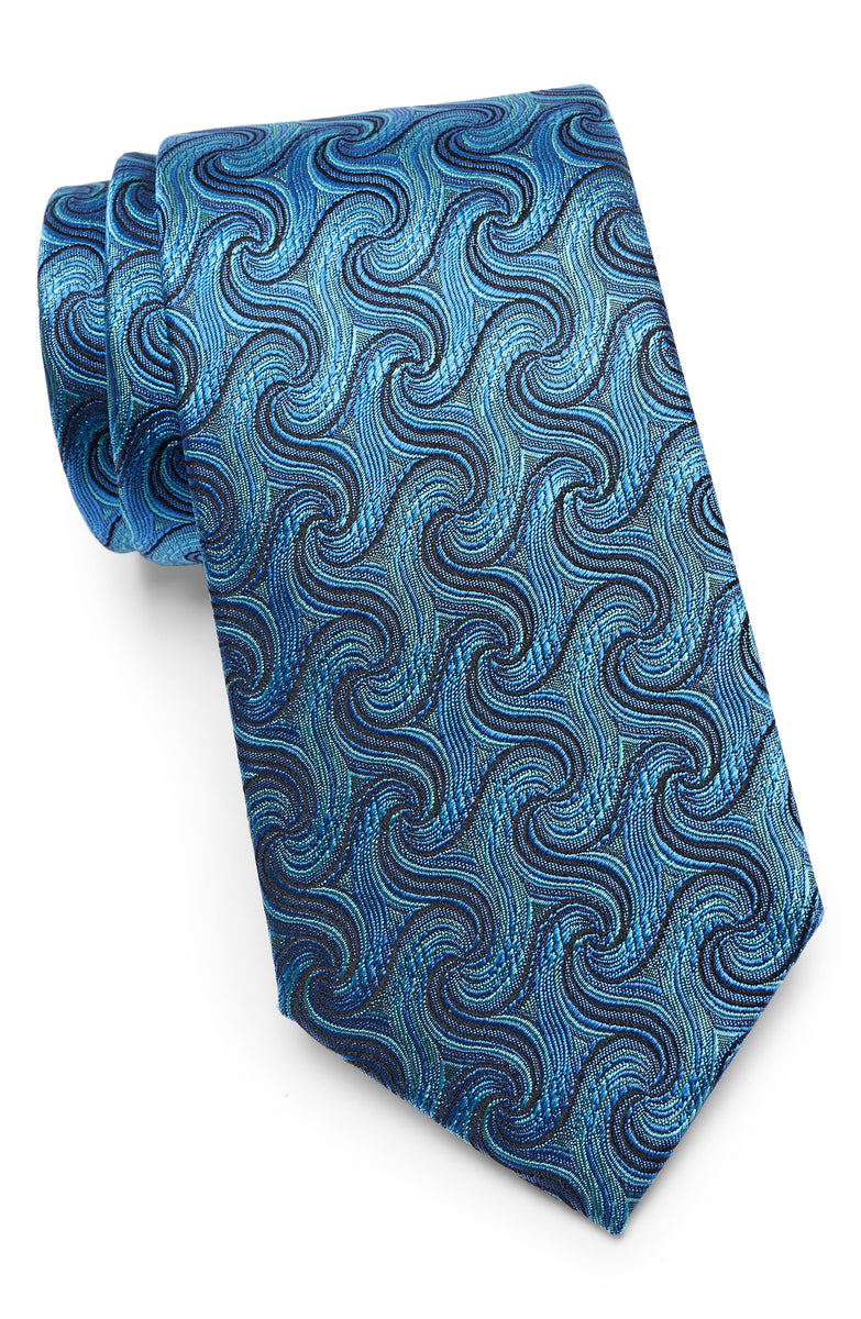 DUCHAMP Wave Pattern Silk Tie – The Frum Shopper