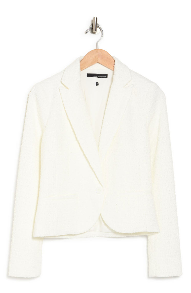AMANDA & CHELSEA Bouclé Tweed Knit Blazer – The Frum Shopper