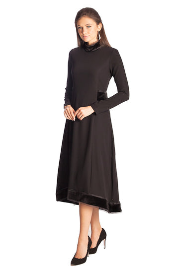 Velvet Trim Dress – The Frum Shopper