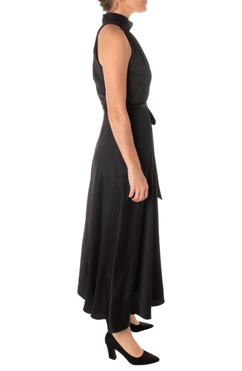 TAYLOR DRESSES Halter Neck Satin A-Line Dress – The Frum Shopper